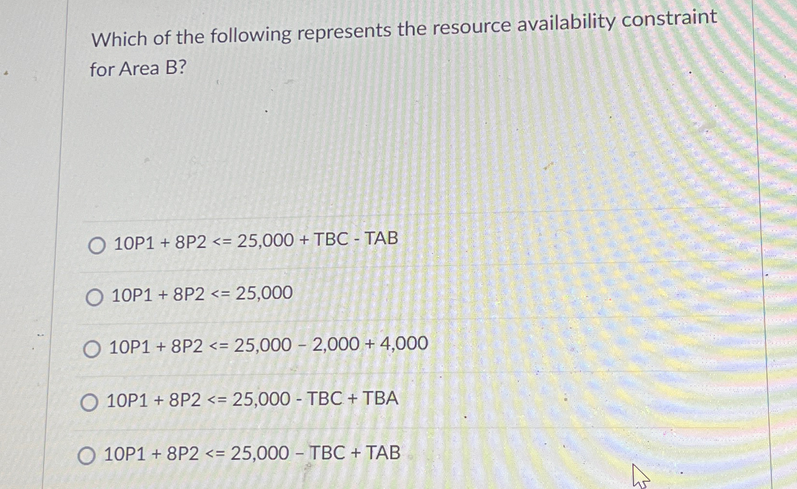 Solved Which of the following represents the resource | Chegg.com
