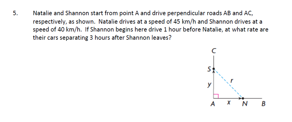 Solved Natalie and Shannon start from point A and drive | Chegg.com
