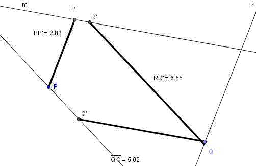 Solved Two distinct non-parallel lines, l and m, are drawn. | Chegg.com
