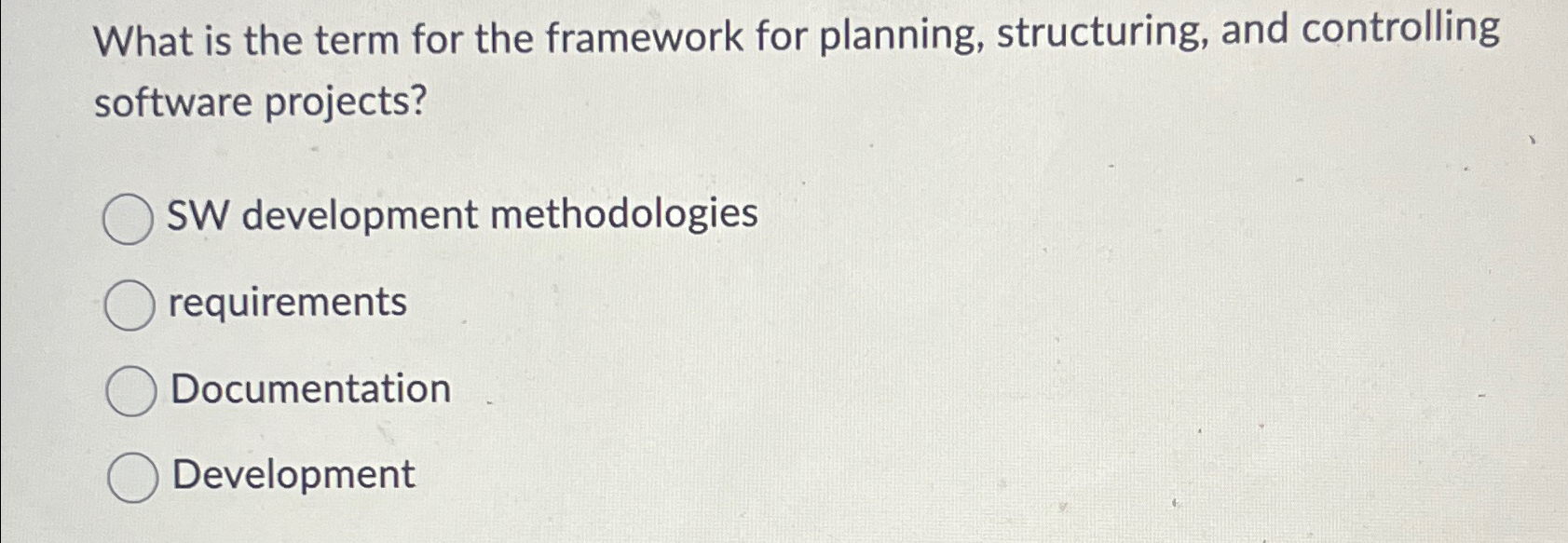 Solved What is the term for the framework for planning, | Chegg.com
