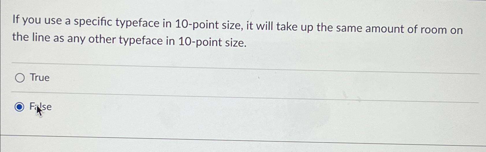 Solved If you use a specific typeface in 10-point size, it | Chegg.com