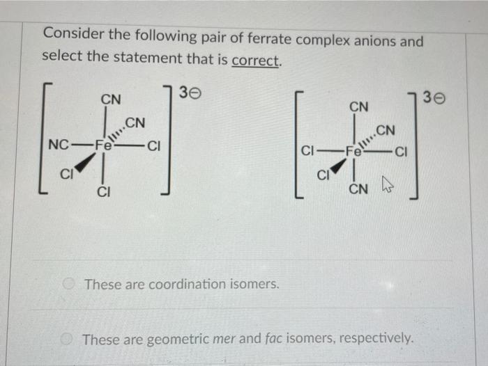 Solved For which of the following complexation reactions | Chegg.com