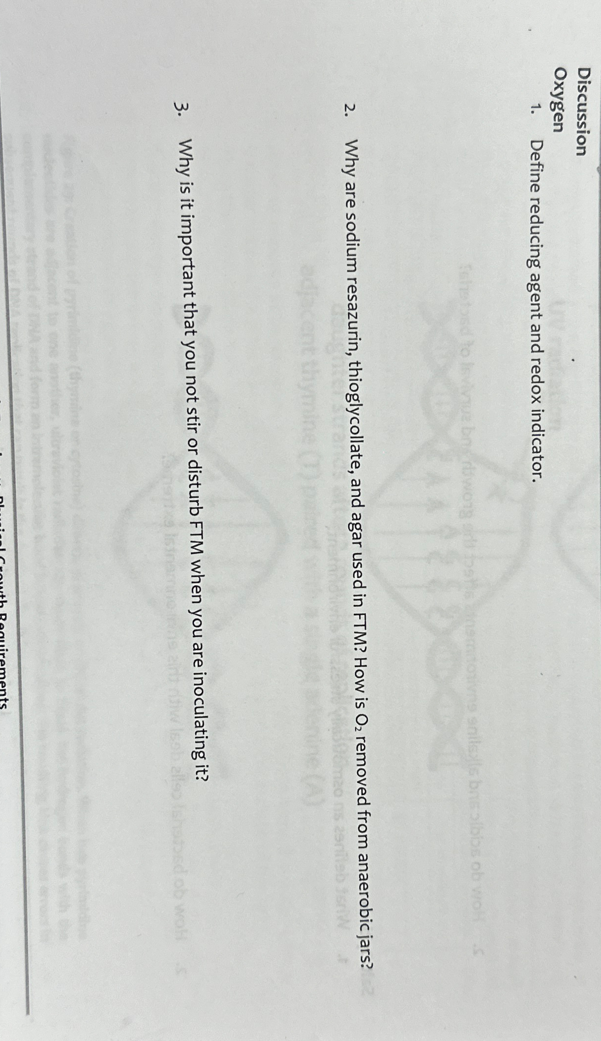 Solved Discussion Oxygen Define reducing agent and redox | Chegg.com