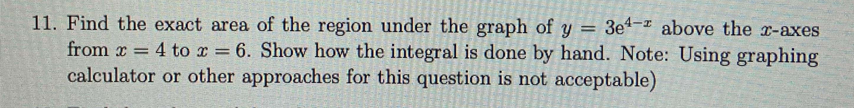 Solved Find the exact area of the region under the graph of | Chegg.com