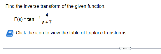 Solved Find the inverse transform of the given | Chegg.com