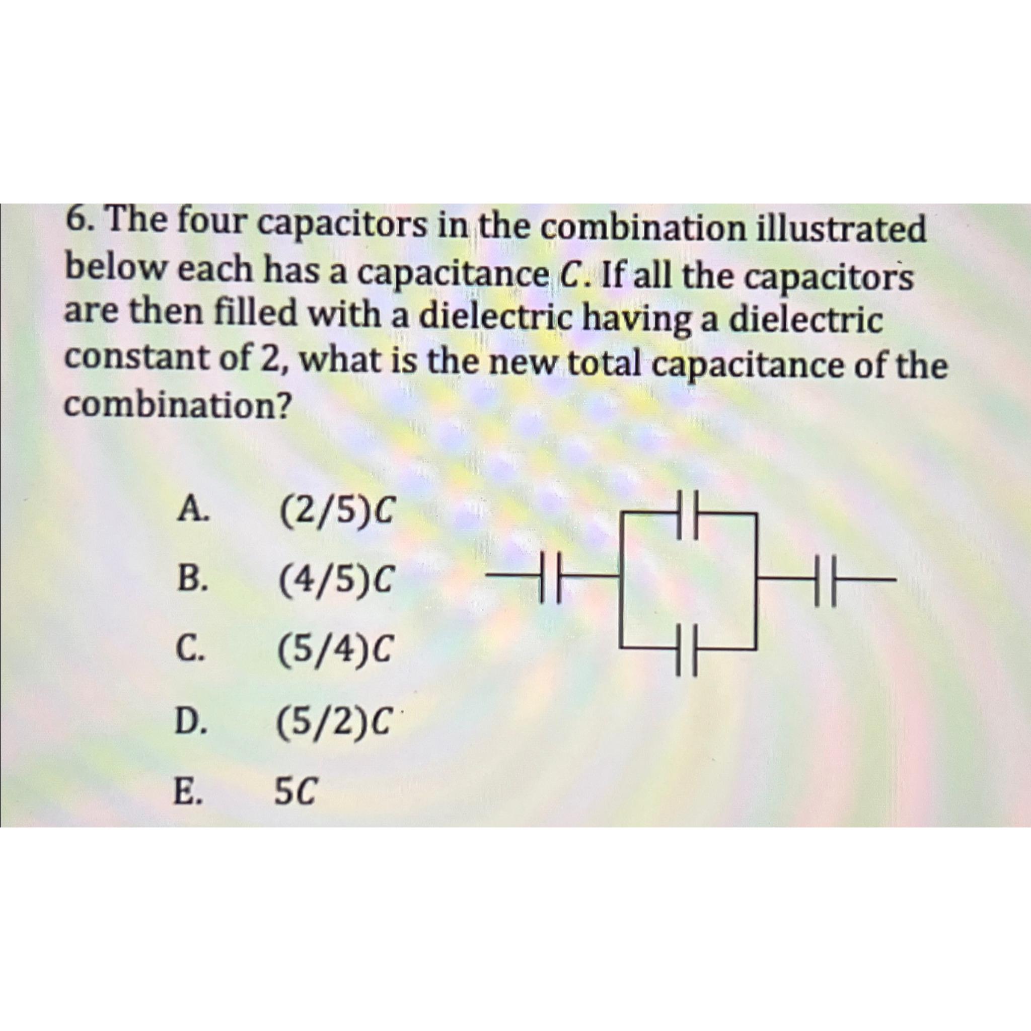 Solved The four capacitors in the combination illustrated | Chegg.com