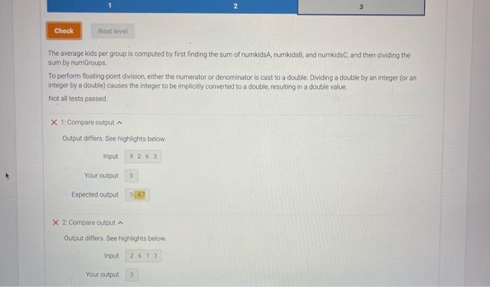 Solved Integere numkidsA, numkdsB, numkidsC, and numGroups | Chegg.com Solved Integere numkidsA, numkdsB, numkidsC, and numGroups | Chegg.com