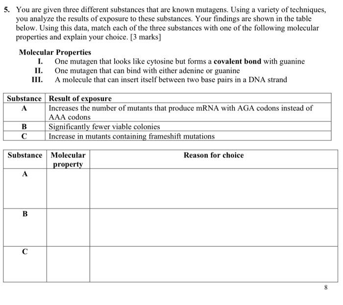 Solved You are given three different substances that are | Chegg.com