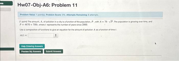 Solved ms Hw07-Obj-A6: Problem 11 Problem Value: 1 point(s). | Chegg.com Solved ms Hw07-Obj-A6: Problem 11 Problem Value: 1 point(s). | Chegg.com