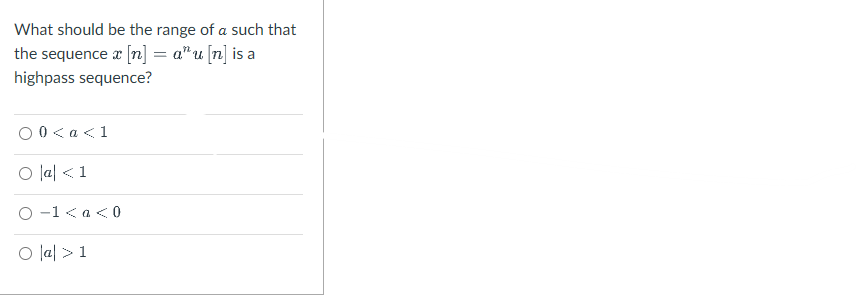 Solved What Should Be The Range Of A Such Thatthe Sequence 