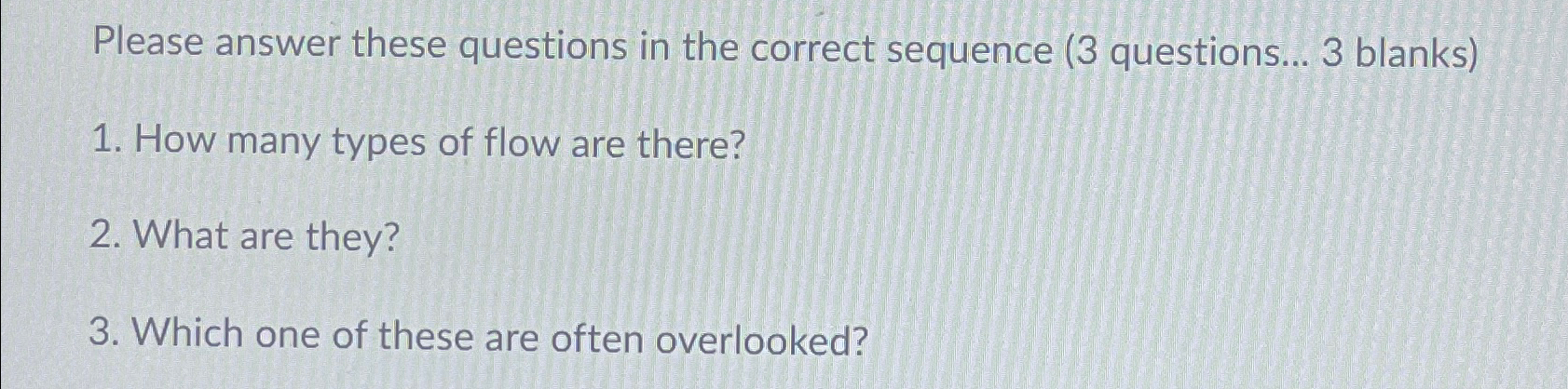 Solved Please answer these questions in the correct sequence | Chegg.com