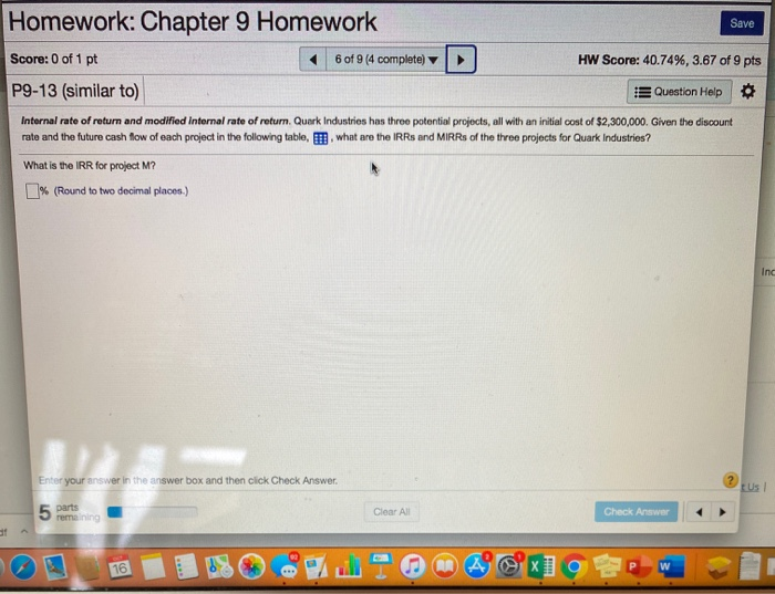 Solved Save Homework Chapter 9 Homework Score 0 Of 1 Pt 6
