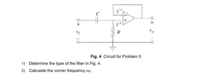 Solved Fig. 4 Circuit for Problem 5 1) Determine the type of | Chegg.com