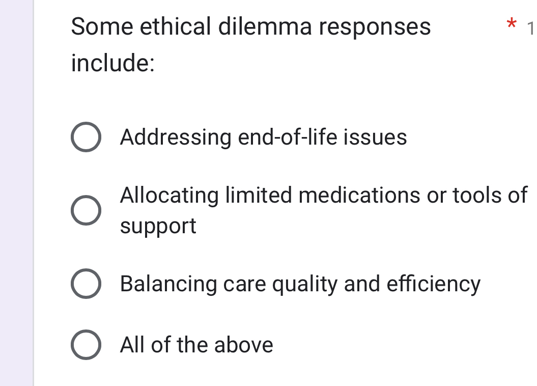Solved Some ethical dilemma responses include:Addressing | Chegg.com