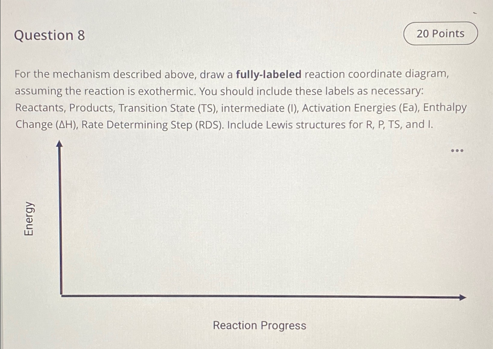 Question 8For the mechanism described above, draw a | Chegg.com