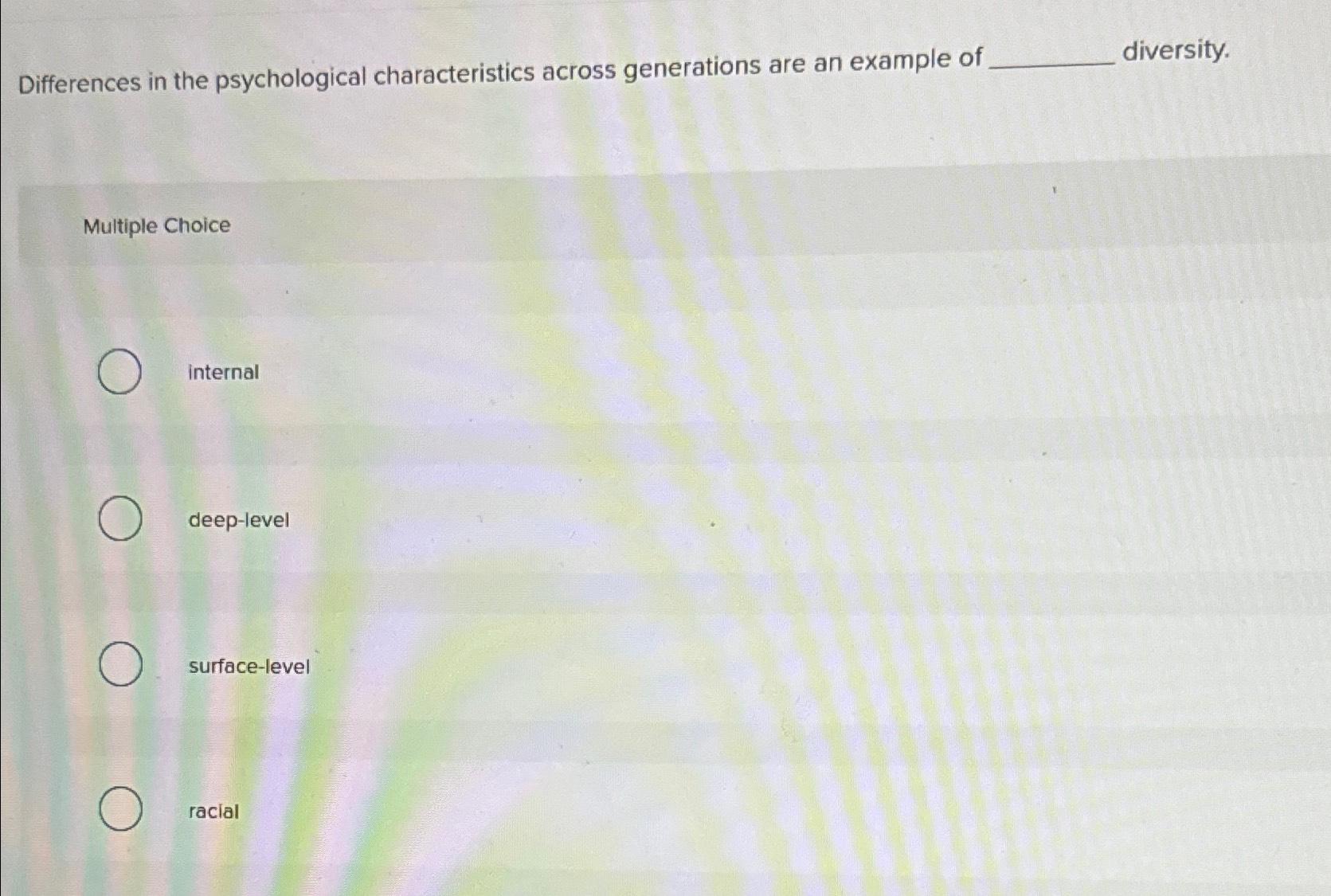 Solved Differences in the psychological characteristics | Chegg.com