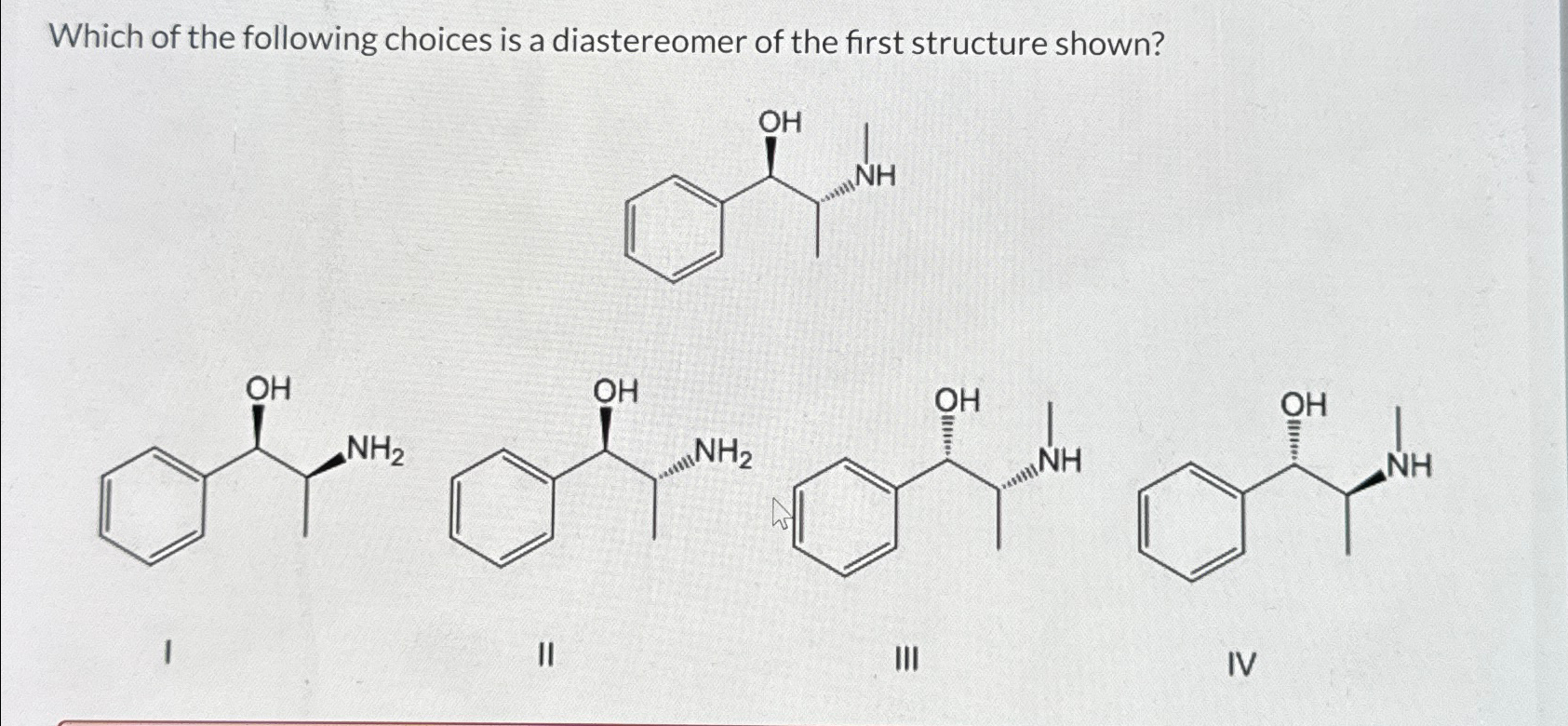 Solved Which of the following choices is a diastereomer of | Chegg.com