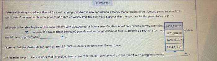 Solved Alter calculating its dollar inflow of forward | Chegg.com