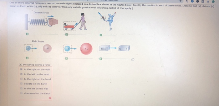 Solved One or more external forces are exerted on each | Chegg.com