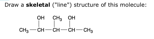 Solved Draw a skeletal ("line") ﻿structure of this molecule: | Chegg.com