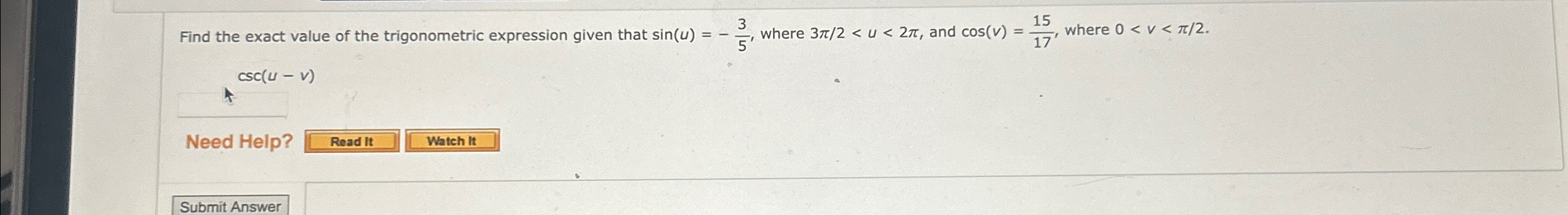 Solved Find the exact value of the trigonometric expression | Chegg.com