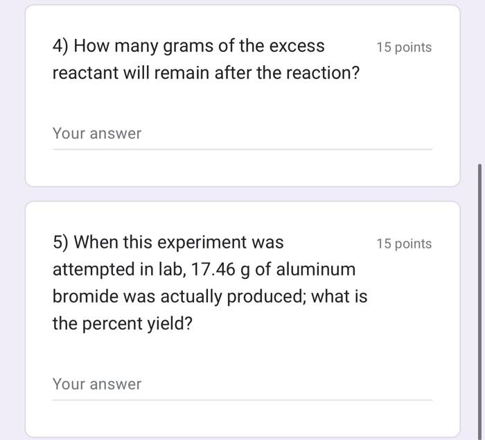 Solved 16.5 grams of aluminum react with 21.2 grams of | Chegg.com