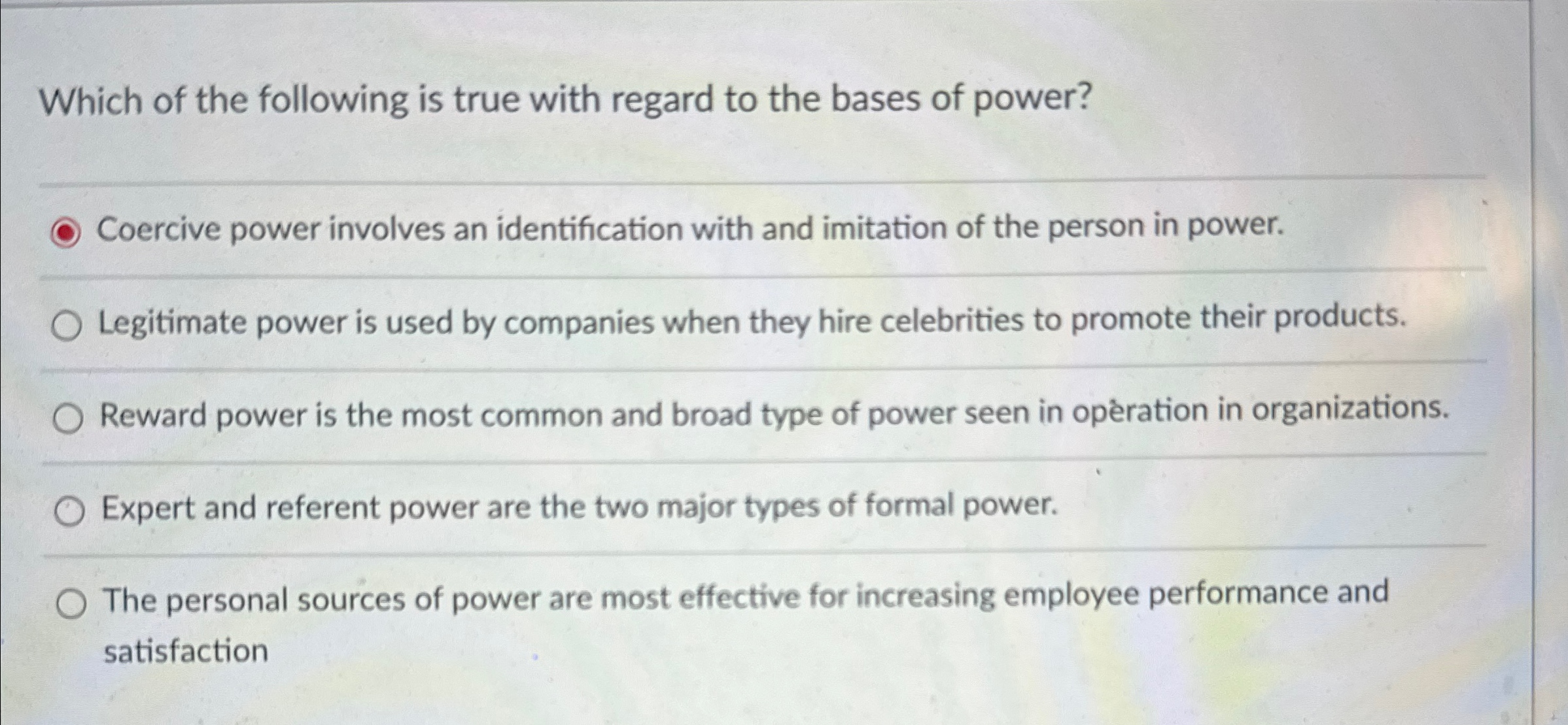 Solved Which of the following is true with regard to the | Chegg.com