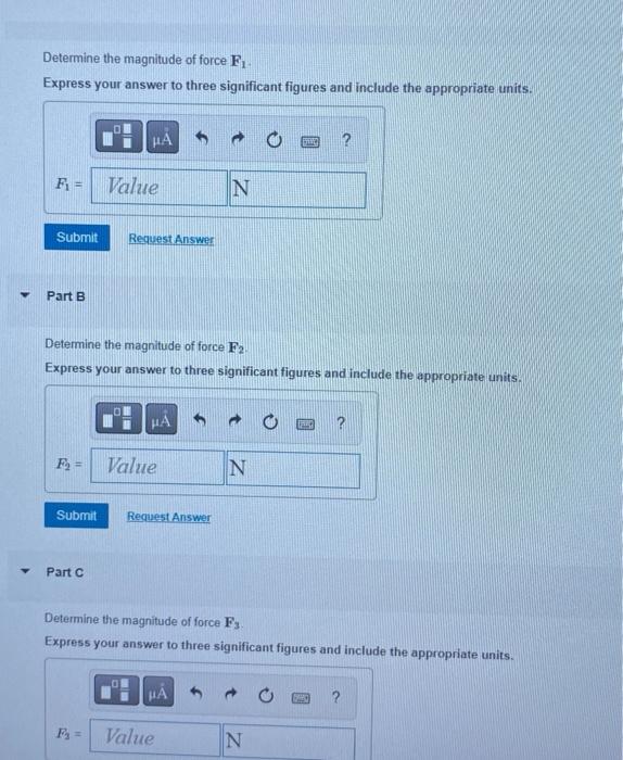 Solved If F=500 N in (Figure 1), determine the magnitude of | Chegg.com
