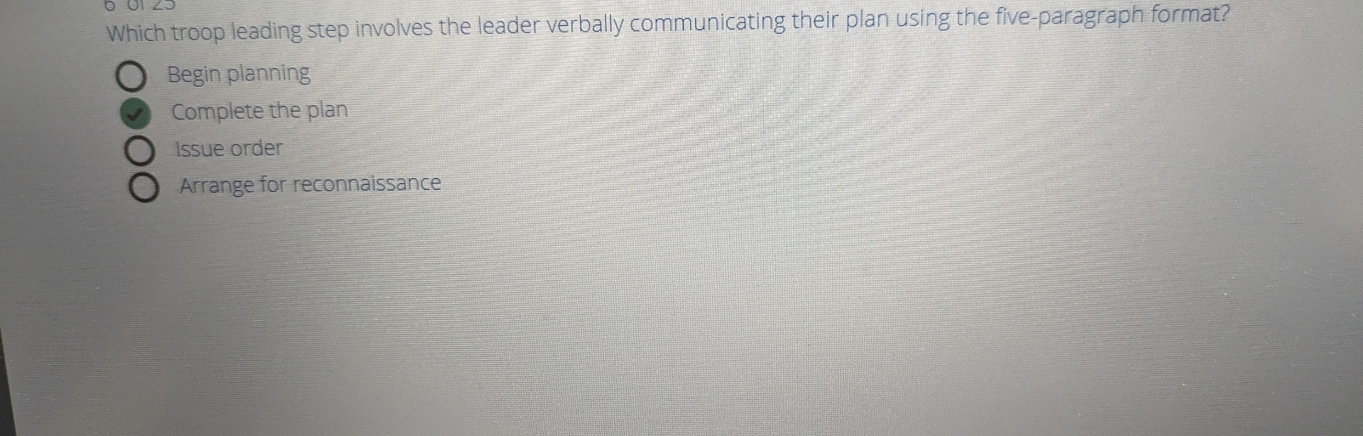 Solved Which troop leading step involves the leader verbally | Chegg.com