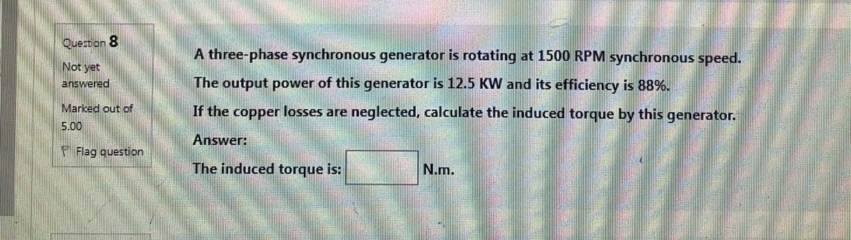 Solved A three-phase synchronous generator is rotating at | Chegg.com