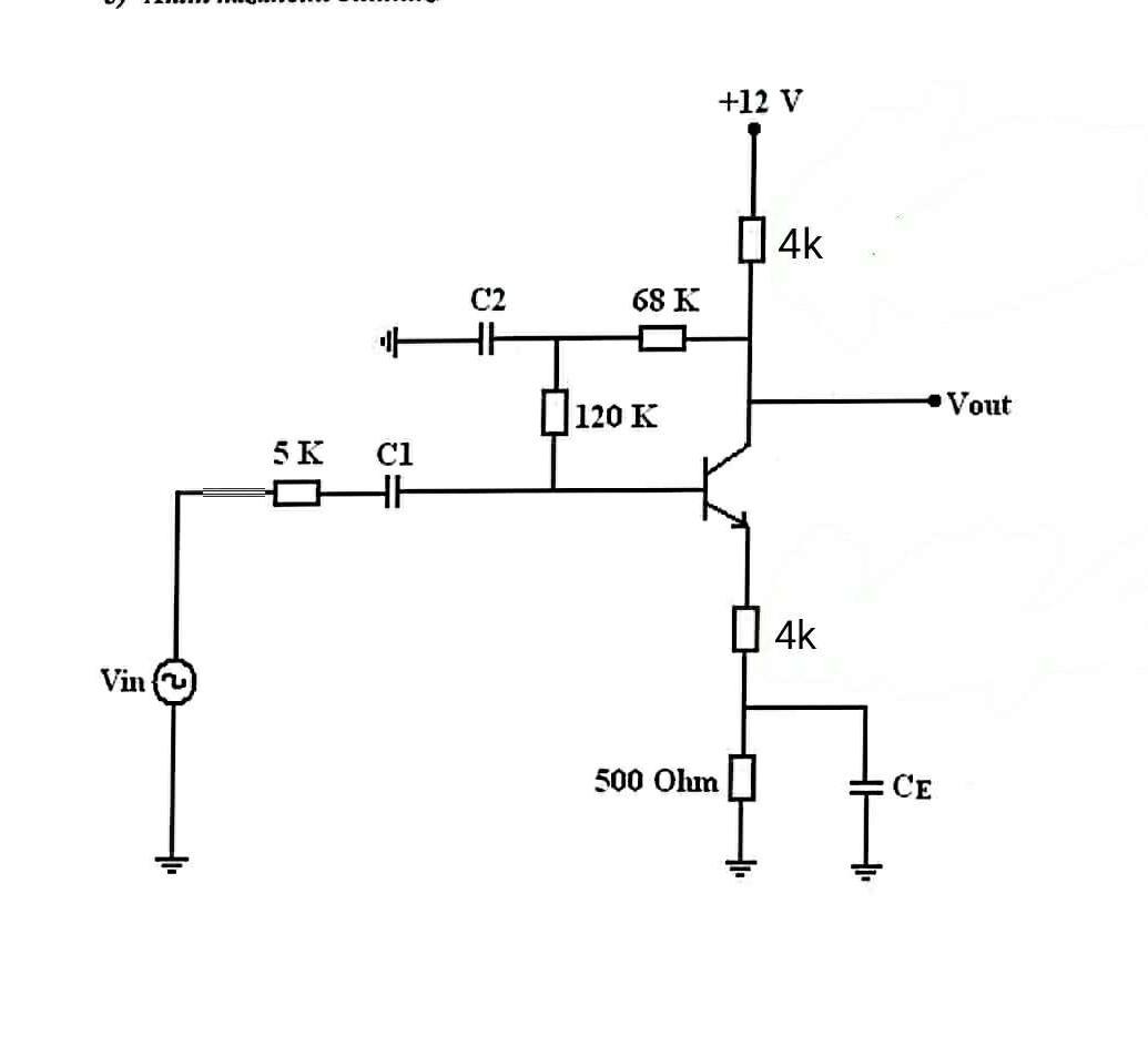 Solved Hybrid parameters of BJT in the given circuit hie=1K | Chegg.com