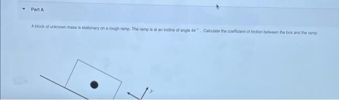 Solved Part A A block of unknown mass is stationary on a | Chegg.com