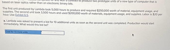 Solved Lambda Computer Products competed for and won a | Chegg.com