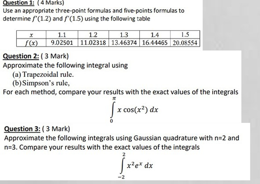 Solved Note: please answer all three questions. Question 1: | Chegg.com