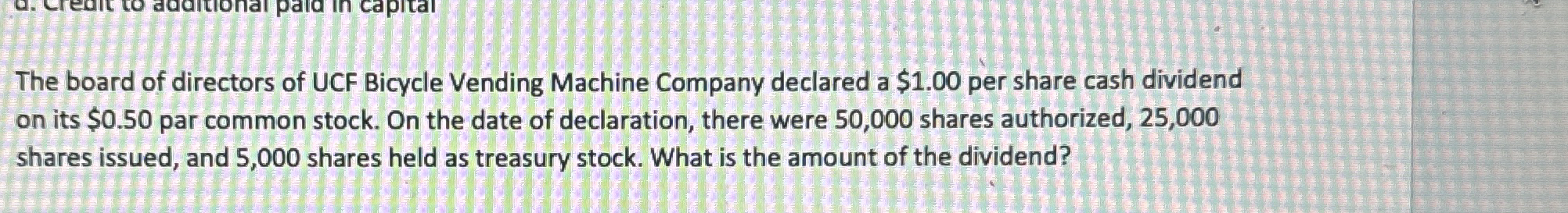 Solved The board of directors of UCF Bicycle Vending Machine | Chegg.com