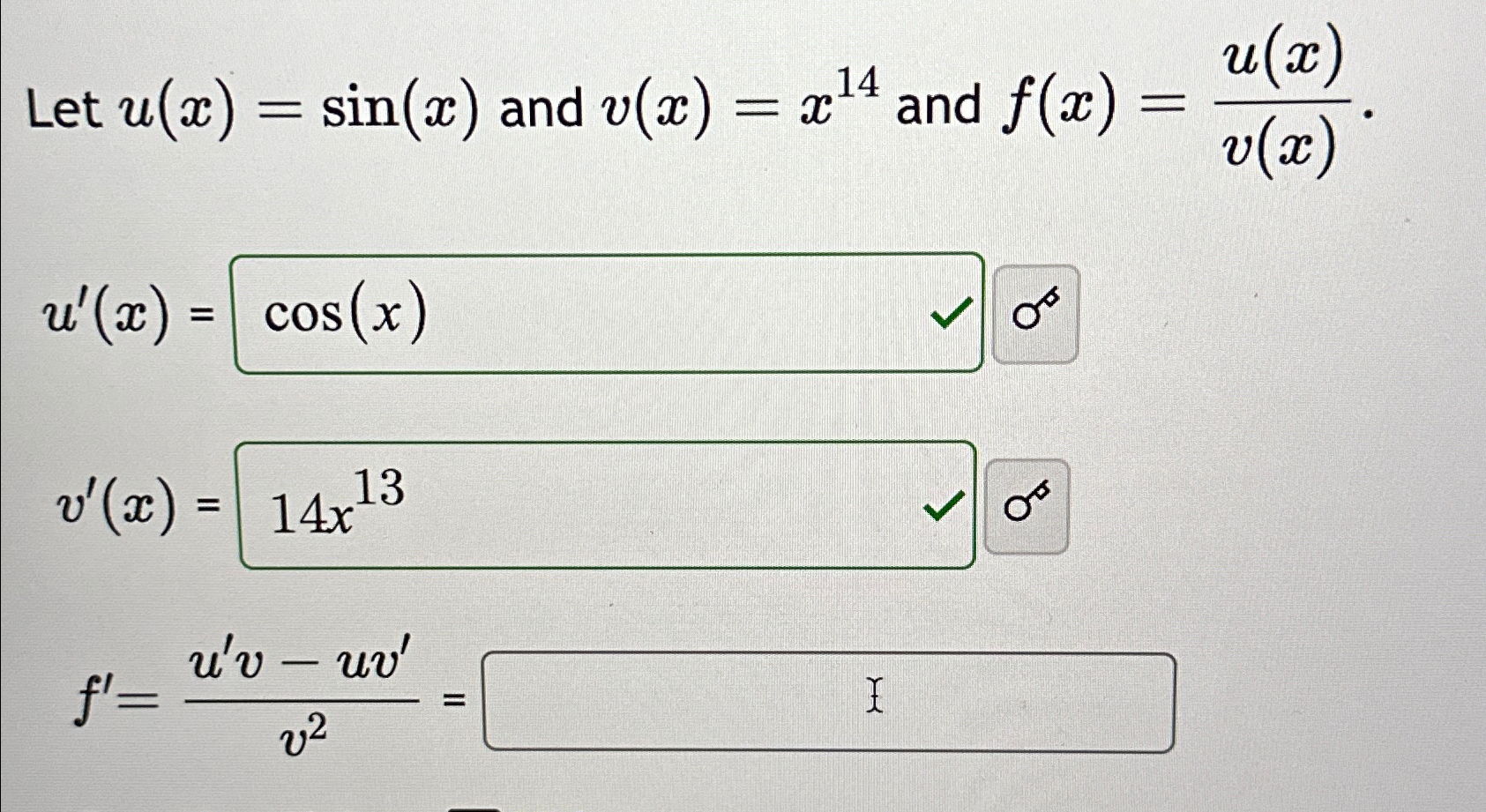 Solved Let u(x)=sin(x) ﻿and v(x)=x14 ﻿and | Chegg.com