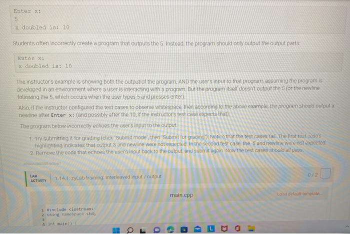 Solved 1. "inclube elostreans ousing namespace std: 1et | Chegg.com