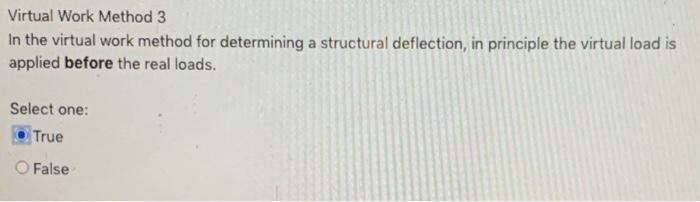 Solved Virtual Work Method 3 In the virtual work method for | Chegg.com