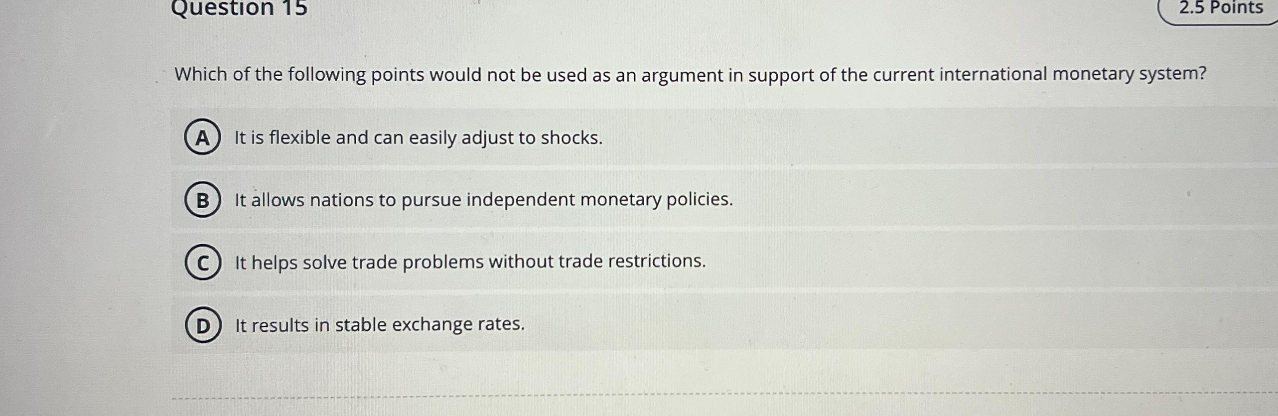 Solved Question 152.5 ﻿PointsWhich of the following points | Chegg.com