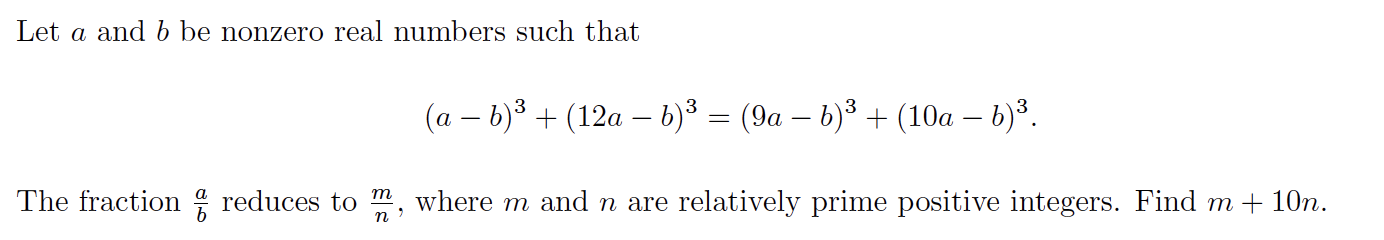 Solved Problem 8let A And B ﻿be Nonzero Real Numbers Such