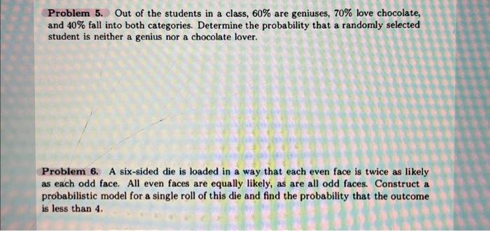 Solved Problem 5. Out of the students in a class, 60% are | Chegg.com