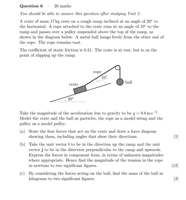 Solved Question 6- 20 marks You should be able to answer | Chegg.com Solved Question 6- 20 marks You should be able to answer | Chegg.com