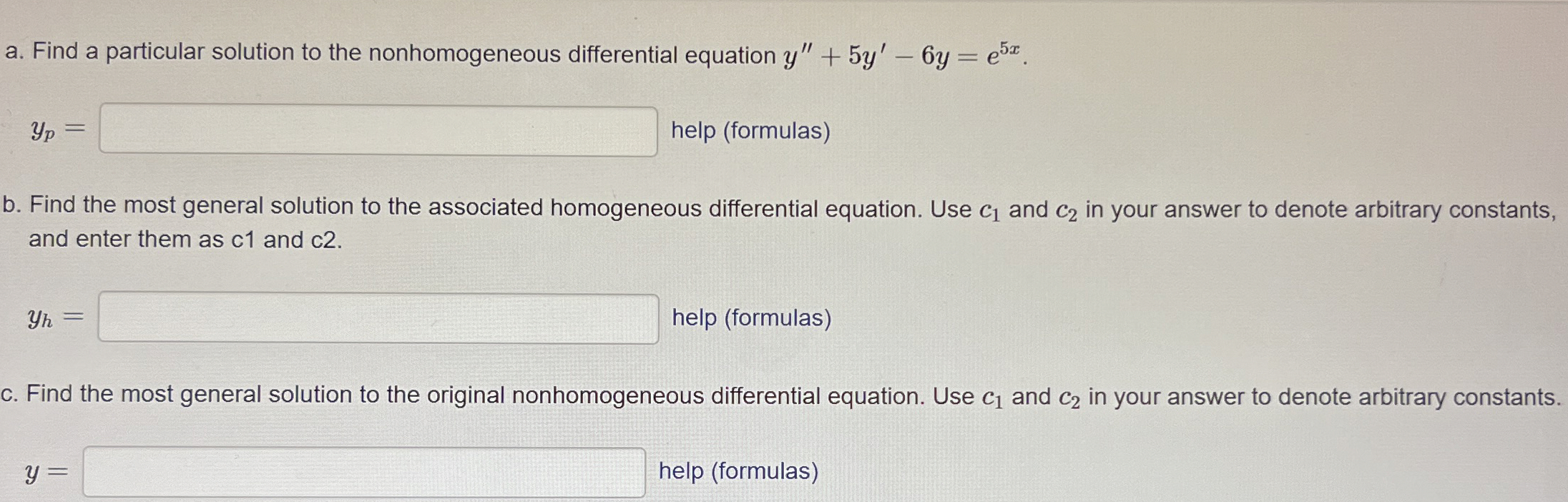 a. ﻿Find a particular solution to the nonhomogeneous | Chegg.com