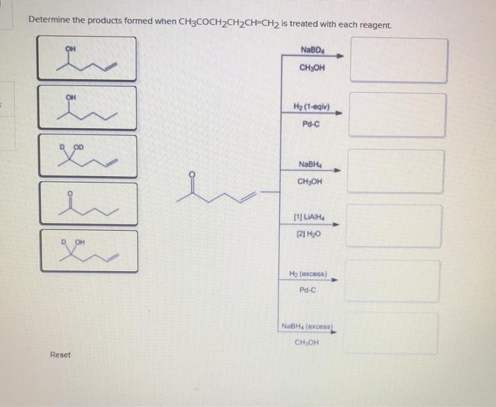 Solved Determine the products formed when CH3COCH2CH2CH=CH2 | Chegg.com