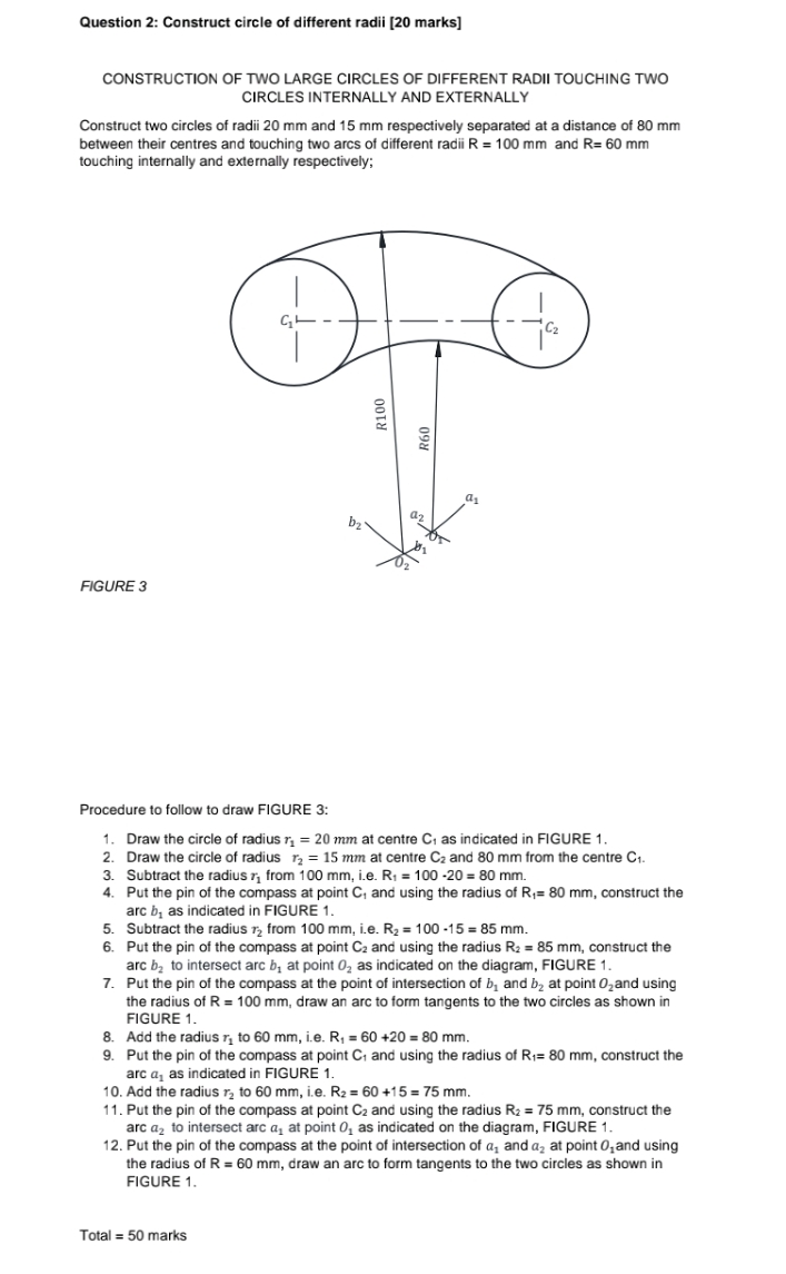 Solved Question 2: Construct circle of different radii [20 | Chegg.com