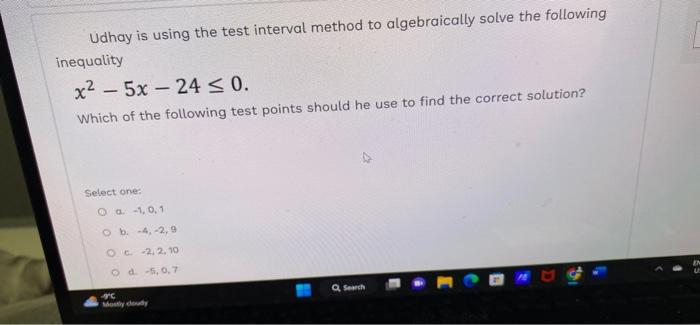 Solved Udhay is using the test interval method to | Chegg.com