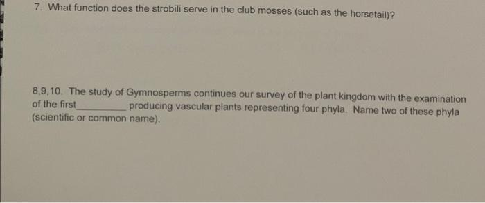 Solved 7. Gemmae cups in Marchantia are structures involved | Chegg.com