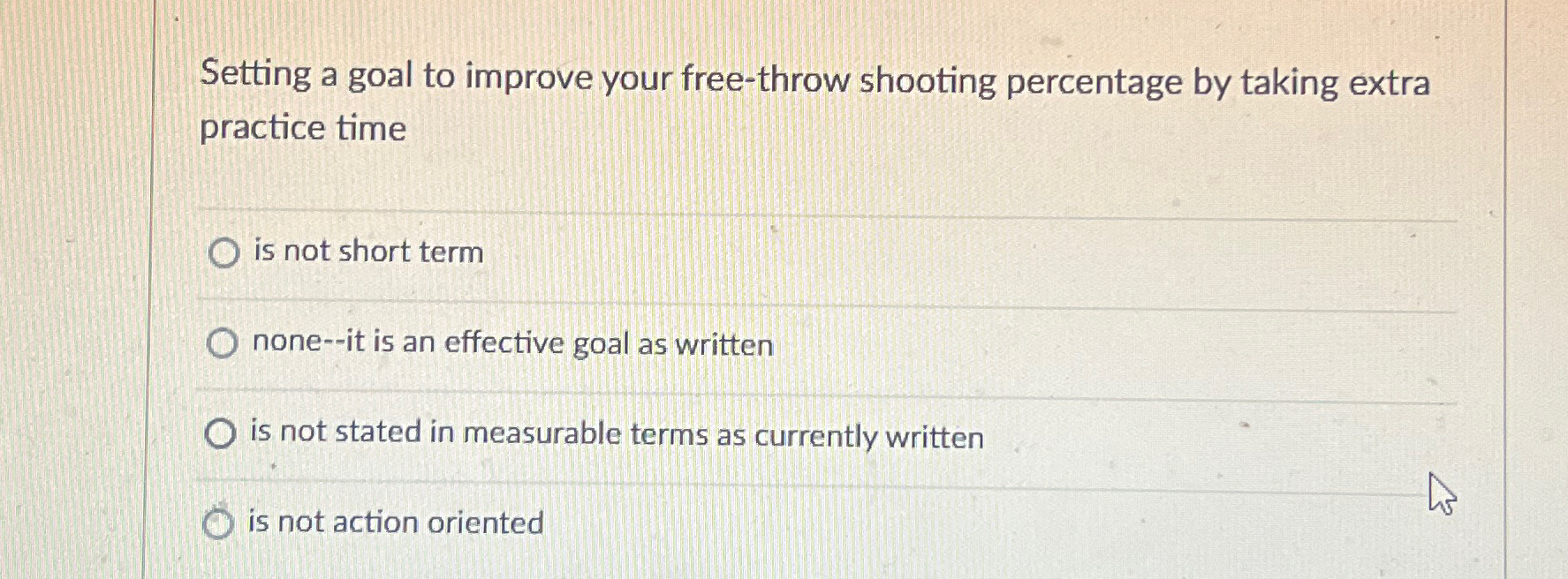 Solved Setting a goal to improve your free-throw shooting | Chegg.com
