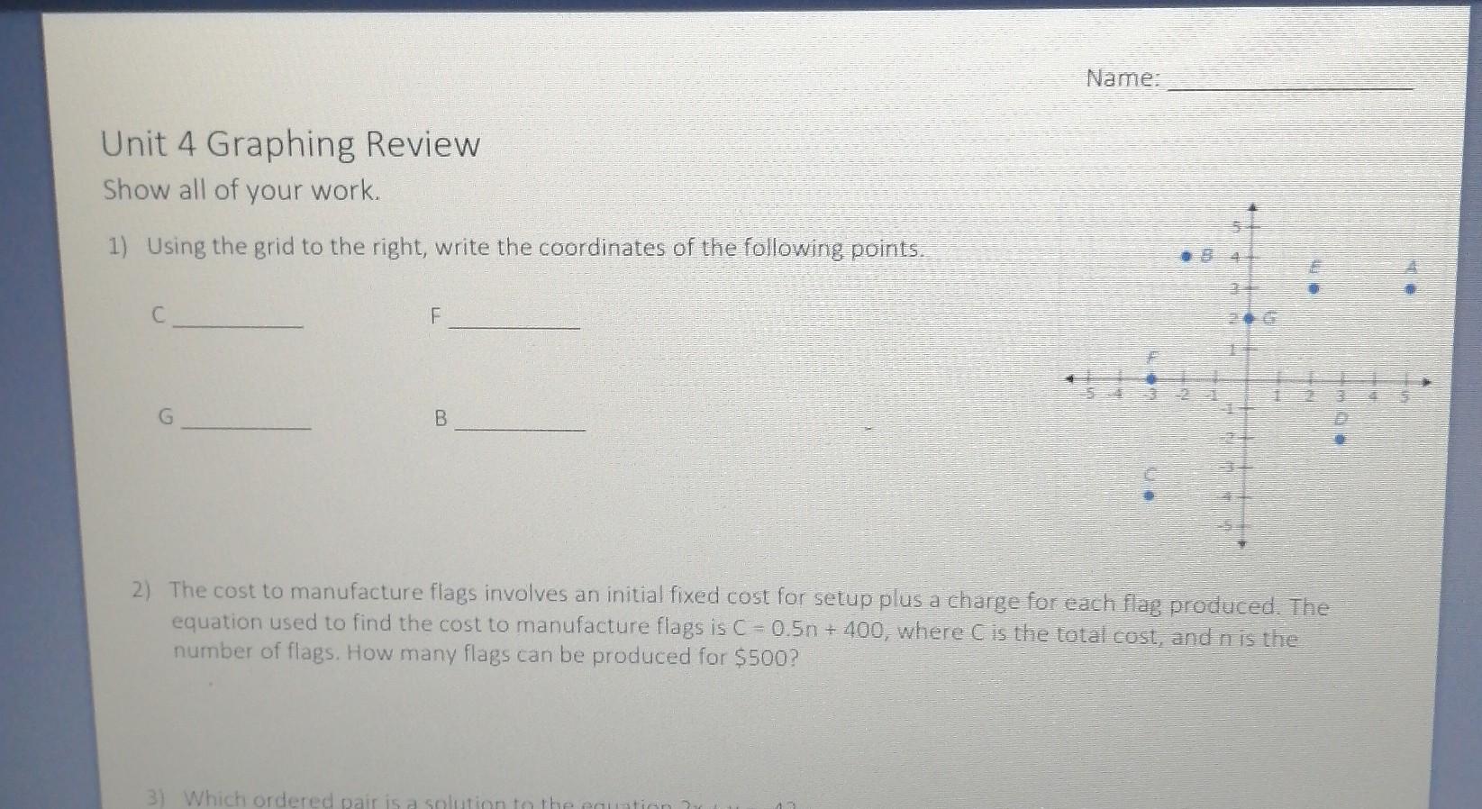Solved 2) The cost to manufacture flags involves an initial | Chegg.com