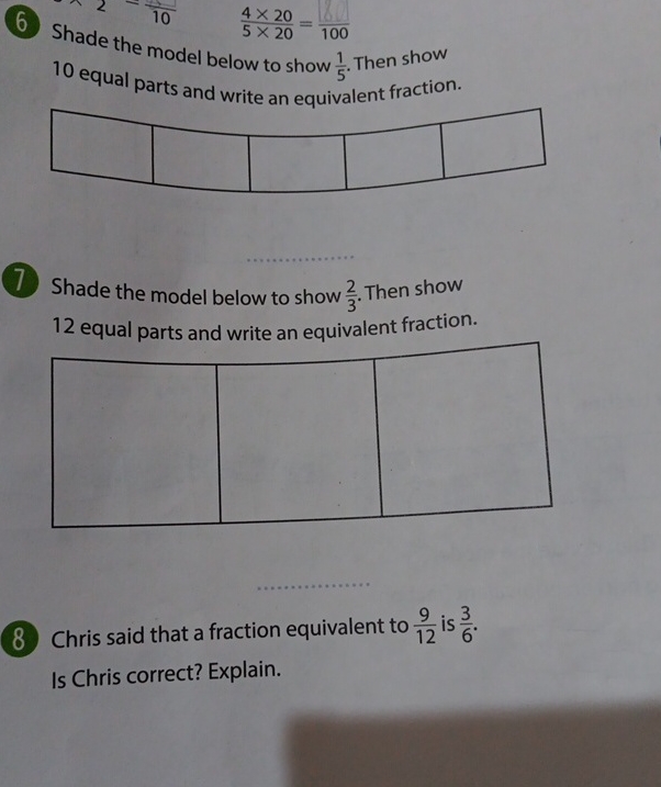 Solved (6) ﻿Shade 10,4×205×20=10100the model below to show | Chegg.com